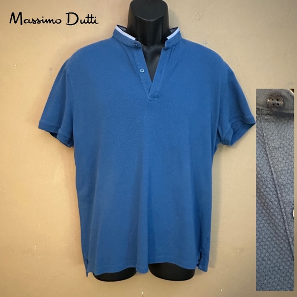 Massimo Dutti | Shirts | Massimo Dutti Textured Henley Xl Gently Worn 95 Cotton 5 Spandex | Poshmark